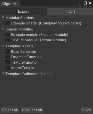 Migrating Assets | Modular Shader System Documentation